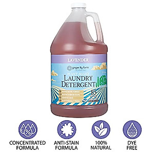 Ginger Lily Farms Botanicals Plant-Based Liquid Laundry Detergent, Lavender, Concentrated Formula, HE Compatible, 85 Loads, 1 Gallon (128 fl. oz.)