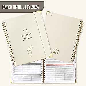 Simplified Teacher Planner For The 2023-2024 Academic School Year - Your All Incl. 8.5" x 11" Lesson Plan Book Supplies - Easily Organize Your Daily, Weekly & Monthly Classroom/Homeschool Schedule