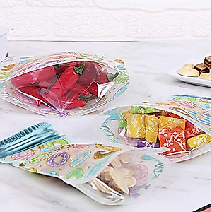 Enkrio 45Pcs Reusable Mason Jar Zipper Bags Storage for Food Snack Sandwich Zipper Bags Airtight Seal Food Bag Leakproof for Travel Camping Ziplock Bottles Shaped Baggies (15S 15M 15L)