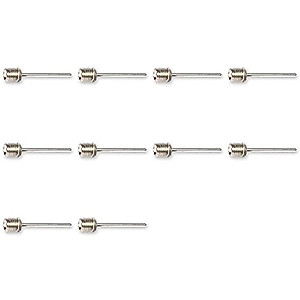 10 Pcs Ball Pump Needles Inflating Needles Stainless Steel Ball Air Pump Pin Nozzle Standard Air Pump Needles Pack for Soccer Ball, Basketball, Volleyball or Other Inflatables Replacement