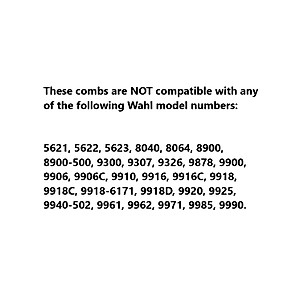 Wall Replacement 10 Setting Position Adjustable Guard Guide Comb 12mm - 21mm Standard Blade 59300 for Wahl All in One Lithium Ion Beard Trimmer (See Details Compatible Models)