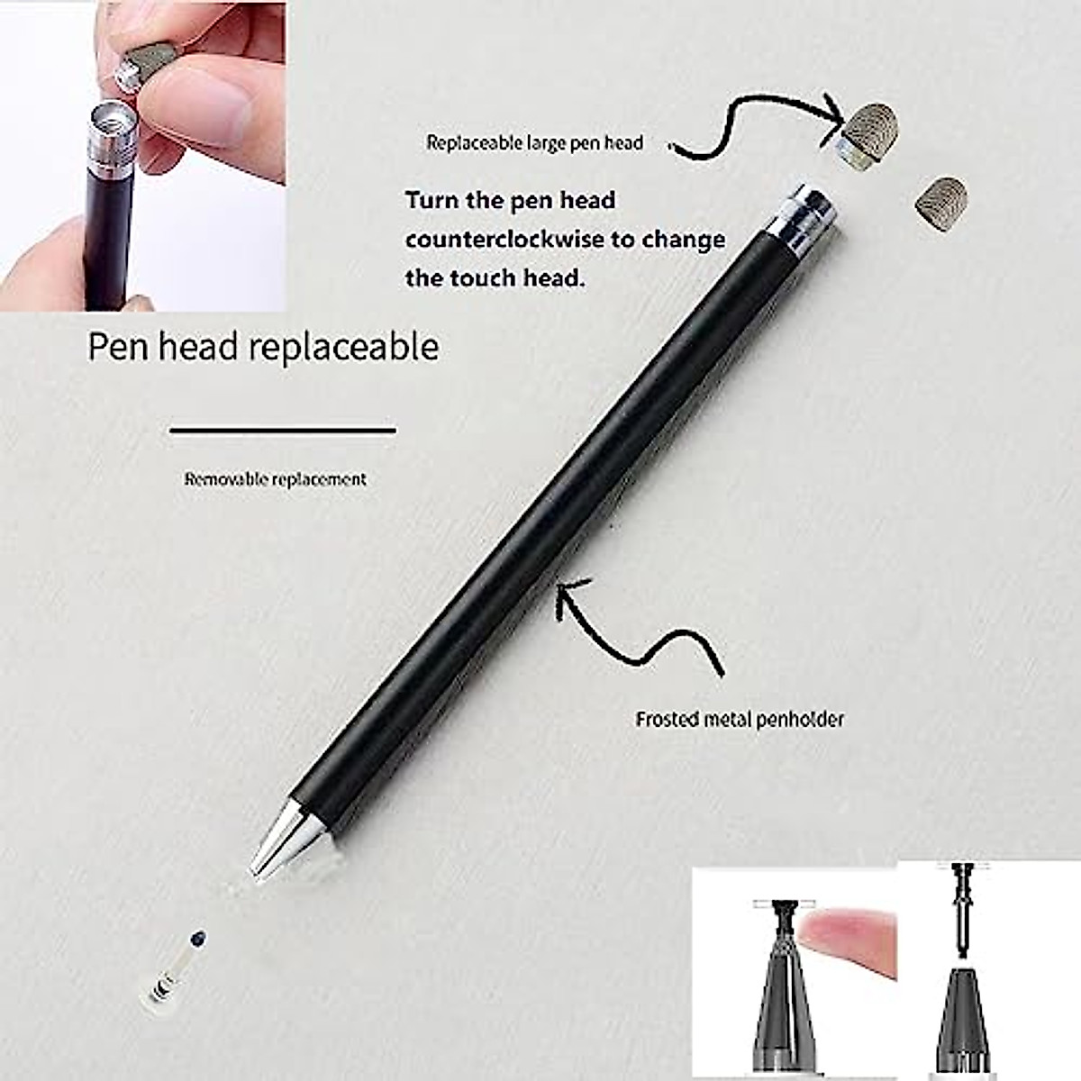 Stylus Pens for Touch Screens(3 Pack), 6 Replaceable TipsHigh Precision Capacitive Stylus Pen for iPad iPhone Android Tablets and All Universal Touch Screen Devices