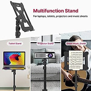 ULANZI Projector Tripod Stand, VIJIM LT01 Foldable Laptop Tripod Music Stand Multifunctional DJ Racks 360° Horizontally Adjustment 23.6" to 59" for Computer Book Music Notes Sound Media DJ Equipment