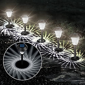 Jkoeier Solar Outdoor Lights, IP65 Waterproof Solar Pathway Lights,12 Hrs Long-Lasting Landscape Lighting Solar Garden Lights