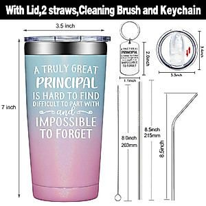 DOEARTE Principal Gifts - Principal Appreciation Gifts for Women - Principals Day, Teachers Appreciation Day, Christmas Gift for Principals - 20oz Tumbler