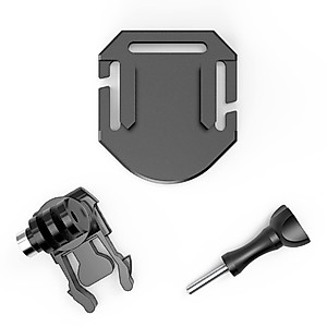 MOLLE Tactical Vest Base Connection Mount Hanging Buckle Molle Mount with 360 Degree Rotate Screw Swivel Mount Helmet kit for GoPro Hero 11 10 9/8/7/(2018)/6/5/4 Black,Hero 3+,DJI Osmo Action,AKASO