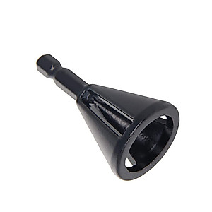 Utoolmart Deburring External Chamfer Tool Drill Bit Remove Repair Tool Hex Shank, High Manganese Steel Black