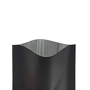 200PCS Double Sided Matte Black Mylar Foil Open Top Heat Seal Bags for Food Storage, Beauty/Travel Sample Pack (200, 2.4" x 3.5")