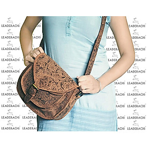 LEADERACHI Crossbody Shoulder Purse For Women Durable Sling Leather Handbag With Classic Design