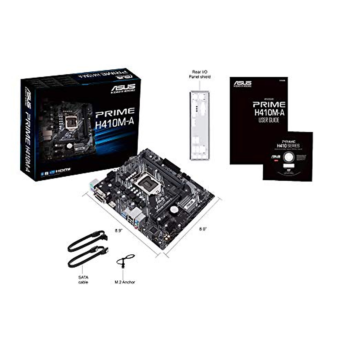 ASUS Prime H410M-A/CSM LGA1200 (Intel® 10th Gen) Micro-ATX Commercial Motherboard (M.2 Support, HDMI, D-Sub, DVI, USB 3.2 Gen 1, COM Header, TPM Header and ASUS Control Center Express)