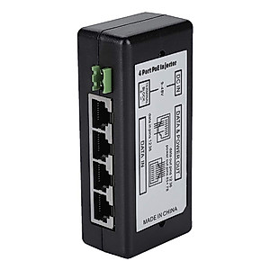 PoE Ethernet Power Supply 4 Port POE DC 12V-48V Power Adapter Injector for IP Camera 802.3af/802.3at Device