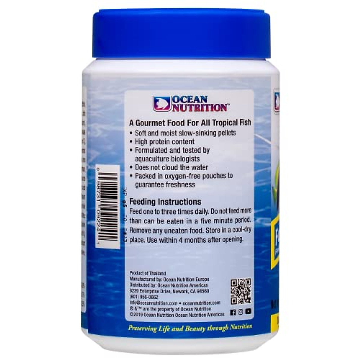 Ocean Nutrition Formula One Pellets 14-Ounces (400 Grams) Jar - Small Pellet Size