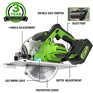 Greenworks 24V 8pcs Combo Kit,(2) Batteries & (2) Chargers. 800in/lb Drill, Impact Driver,Wrench, Multi-tool, Reciprocating Saw, Circular saw, Angle Grinder and Flashlight