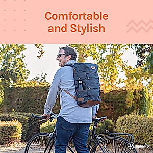 Origaudio Presidio Laptop Backpack - Gaming or Work Bag - Holds 17-Inch Laptop with Convenient Side Access Pocket for Computer - 16 Total Pockets - Perfect for Traveling or Hiking - Blue