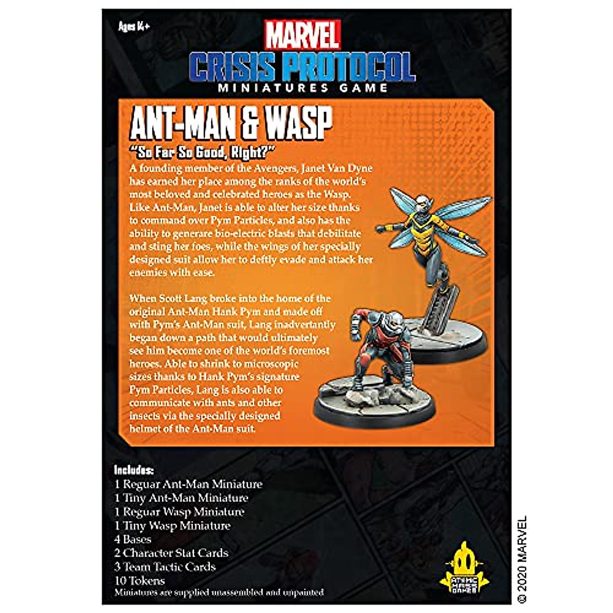 Marvel Crisis Protocol Ant-Man and Wasp CHARACTER PACK | Miniatures Battle Game | Strategy Game for Adults and Teens | Ages 14+ | 2 Players | Avg. Playtime 90 Minutes | Made by Atomic Mass Games