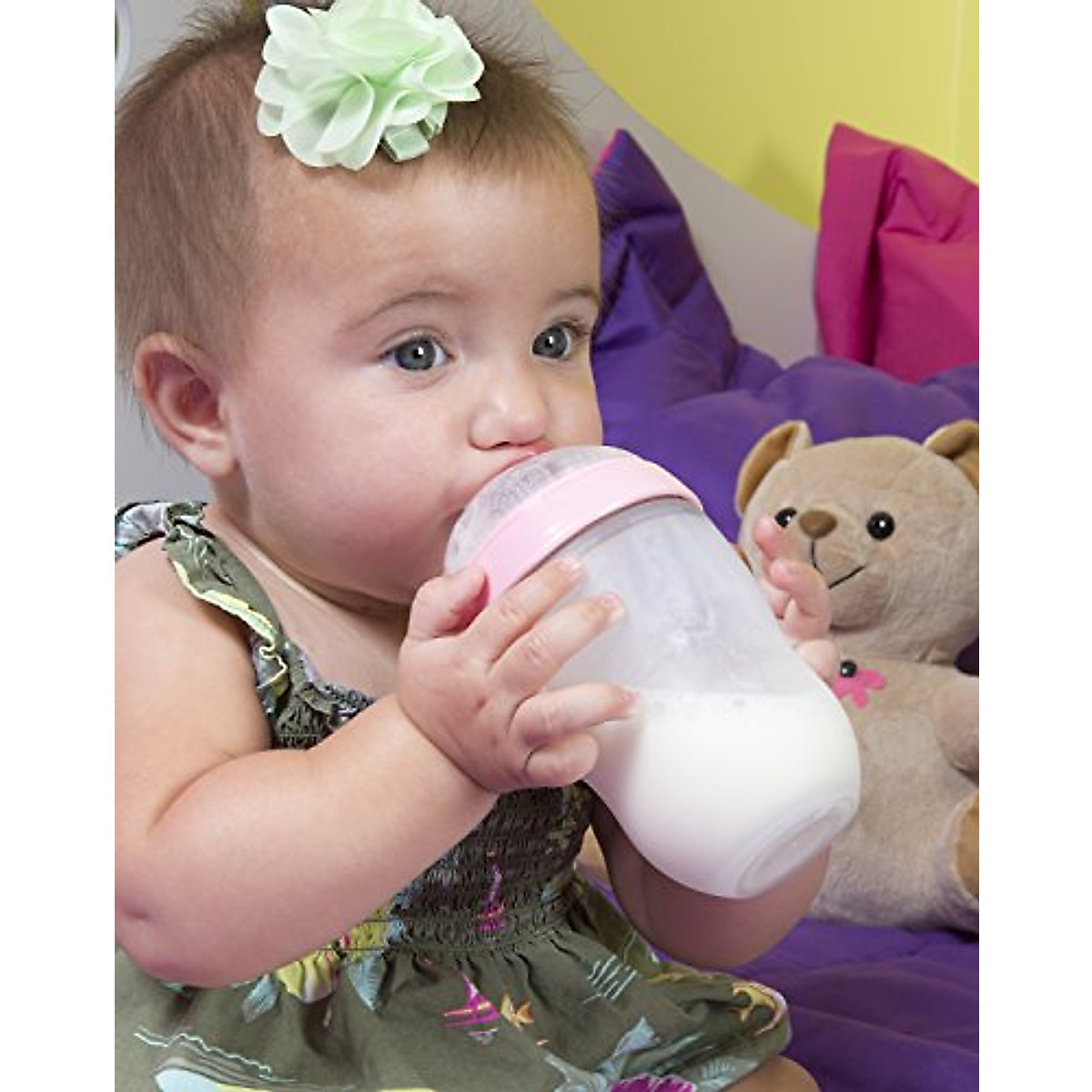 Comotomo Natural Feel 8oz. Bottle, 4 Pack - Pink