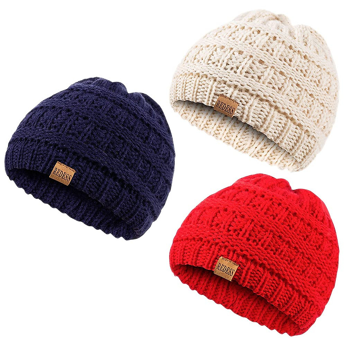 REDESS Baby Kids Winter Warm Hats, Infant Toddler Children Beanie Knit Cap Girls Boys