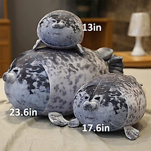 ARELUX 17.7in Soft Seal Plushie Pillow: Chubby Blob Seal Hugging Pillow,Cute Stuffed Animal Plush Pillow Toy Kawaii Room Decor for Kids Boys Girls