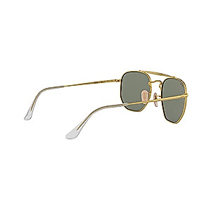 Ray-Ban RB3648 The Marshal Square Sunglasses, Gold/G-15 Green, 51 mm + 1