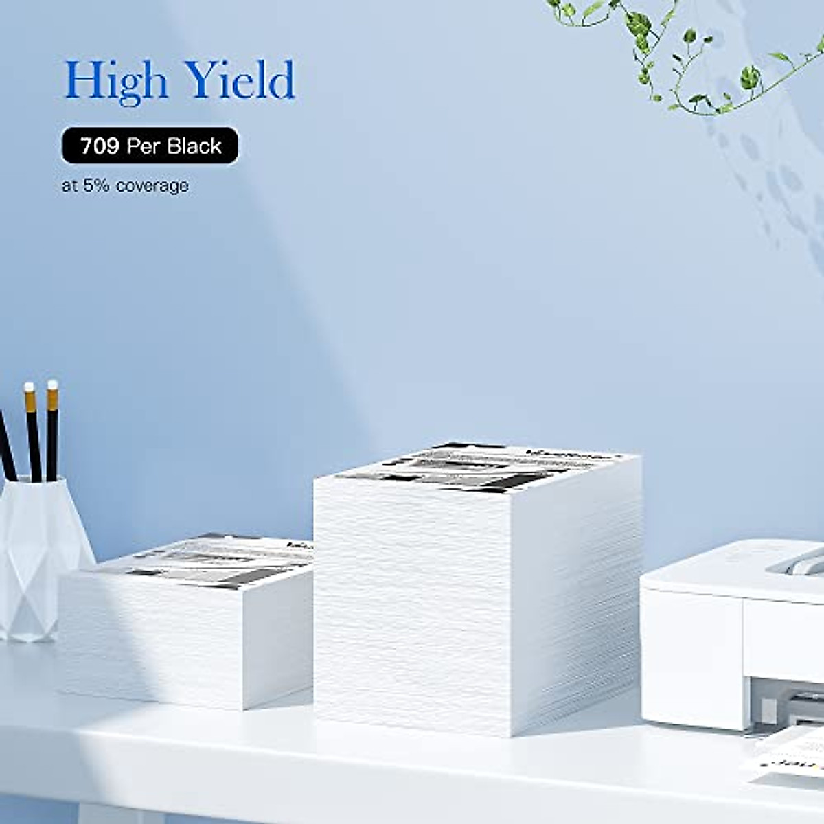 Valuetoner Remanufactured Ink Cartridge Replacement for HP 64XL 64 XL Black Ink Cartridges Used in Envy Photo 7858 7855 7155 6255 6252 7120 6232 7158 7164 7255e 7955e 7958e Printer (2 Black)