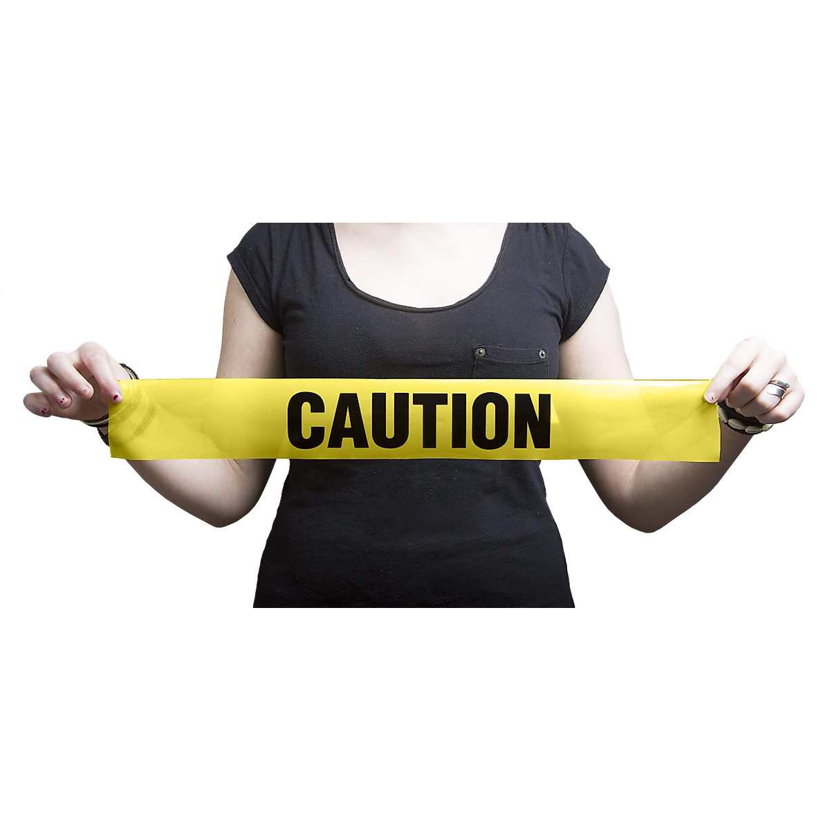 Caution Party Tape • 3 in. Wide X 100 Ft. Long • High Visibility • Tear Resistant Design • Great for Construction-Themed Parties & Signage for Small Hazards (100 ft) (1 Pack)