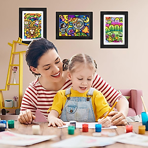 GraduationMall Kids Art Frames, Front Opening A4 Kids Artwork Display Frame Picture Frame for 50+ Pictures, Children Drawing Crafts Storage Frame