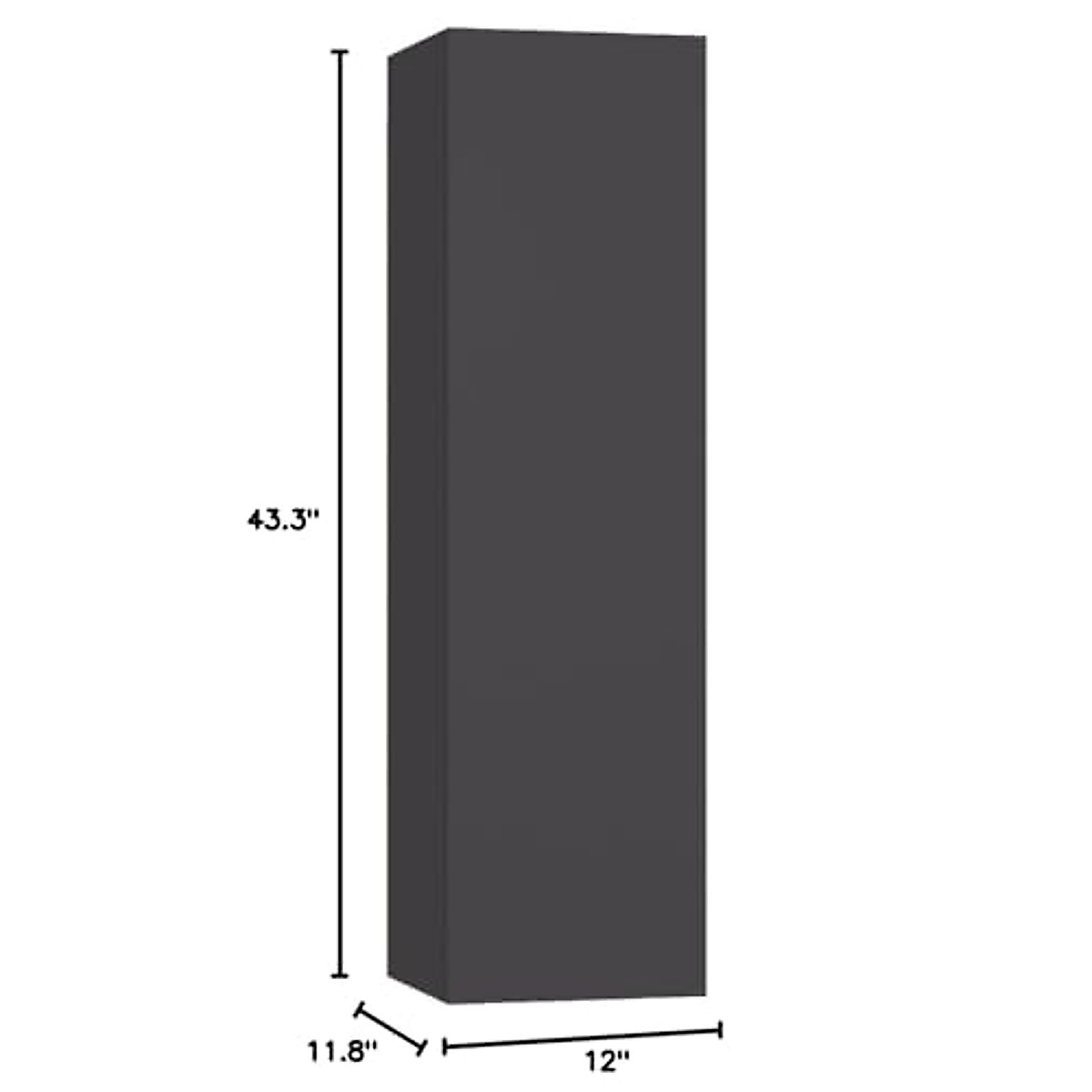 BynJoo Floating TV Stand with Storage Shelves,TV Entertainment Center,Wall Storage Cabinet,for Tv Units,Bathroom,Bedroom,Living Room or Office.Grey(12" x 11.8" x 43.3")