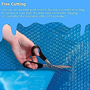 Ø 10ft/12ft/15ft/18ft Round Swimming Pool Cover, Outdoor Villa Garden Summer Waves Pool Solar Protector Blanket, Dustproof & Rainproof (Size : Ø 18ft/5.5m)