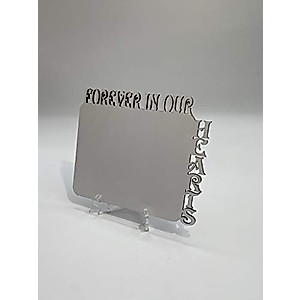 6 Pcs FOREVER IN OUR HEARTS Bearevement Gift Death DiY 3 Unisub Hardboard Sublimation Blanks Photo Frame W/ 3 Acrylic Photo Frame STANDS INCLUDED Hardboard