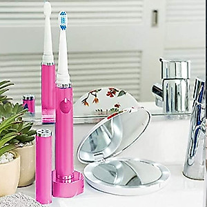 Pop Sonic The Ultimate Pro Toothbrush (Pink) | Rechargeable Toothbrush w/Up to 40,000 Brush Strokes/Minute -Long-Lasting Dupont Nylon Bristles -Teens & Adult Toothbrush w/Quadrant Pacer & Timer