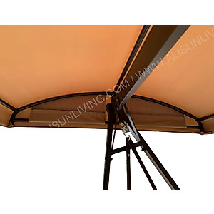 ALISUN Replacement Canopy Top for Model#GSS00132D Cunningham 3-Seater Patio Swing (Top Only)
