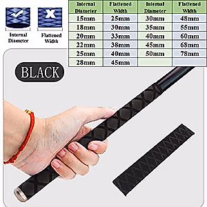 NC Heat Shrink Rod Wrap for Fishing Rods，1M 15/18/20/22/25/28/30/35/40/50mm，Heat Shrink Wrap Tubing for Rod Grips-5 Color (Yellow, 15mm)