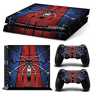 ZOOMHITSKINS Compatible for Console and Controller Skins, Superhero Custom Design, Durable, Bubble-Free Goo-Free, 1 Console Skin 2 Controller Skins, Made in USA