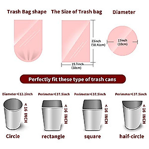 SWIHELP Trash Bags, 6 Rolls/120 Counts Small Garbage Bags for Office, Kitchen,Bedroom Waste Bin,Colorful Portable Strong Rubbish Bags,Wastebasket Bags