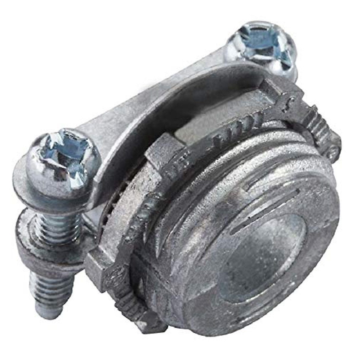 Halex – 3/8 Inch Flexible Metal Conduit (FMC) Clamp Combination Connector – 05711B – 50 Per Pack