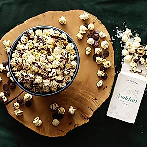 Maldon Salt, Sea Salt Flakes, 20 oz (570 g), Resealable Tub, Kosher, Natural, Handcrafted, Gourmet, Pyramid Crystals