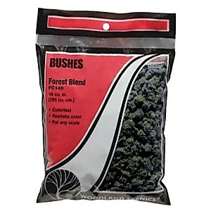 Woodland Scenics Bushes, Light Green, Medium Green, and Forest Blend (Pack of 3) - with Make Your Day Curved Tweezers