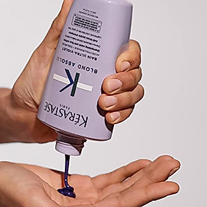 Kerastase | Blond Absolu Ultra-Violet Purple Shampoo & Conditioner | For Lightened, Highlighted and Grey Hair | Neutralizes Brassy and Yellow Undertones | Hydrates and Protects | With Hyaluronic Acid