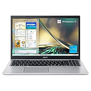 Acer Aspire 5 Slim Laptop, 15.6" FHD IPS Micro-Edge Display, 11th Gen Core i3-1115G4, 8GB DDR4 RAM, 256 PCIe SSD, USB-C, HDMI, RJ45, WiFi 6, Keypad, 1-Year MS 365, Silver, Win 11