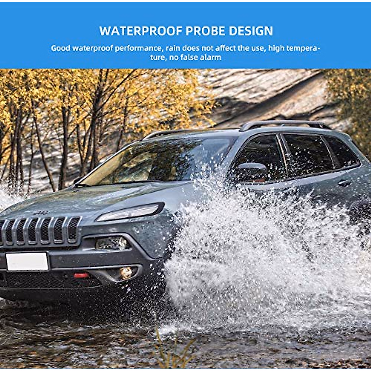 TOTMOX Car Auto Vehicle Reverse Backup Radar System, Reversing Radar Detector 4 Reversing Parking Sensors Beep Alarm