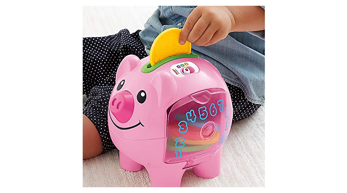 Fisher-Price Laugh & Learn Baby Piggy Bank - Educational Toy for Kids 6 ...