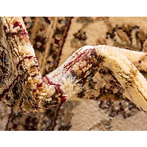 Unique Loom Voyage Collection Traditional Oriental Classic Intricate Design Area Rug (8' 0 x 10' 0 Rectangular, Ivory/Gold)