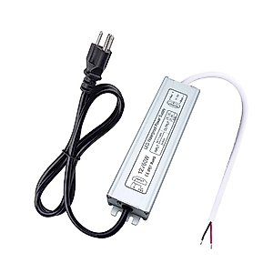 inShareplus LED Power Supply, 60W IP67 Waterproof Outdoor Driver,AC 110-260V to DC 12V 5A Low Voltage Transformer, Adapter with 3-Prong Plug for LED Light, Computer Project, Outdoor Use