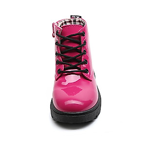 Cixi Maxu E-Commerce.Co.Ltd Girls Boys Rose PU Waterproof Child Ankle Boots,Little Kid, 13M US
