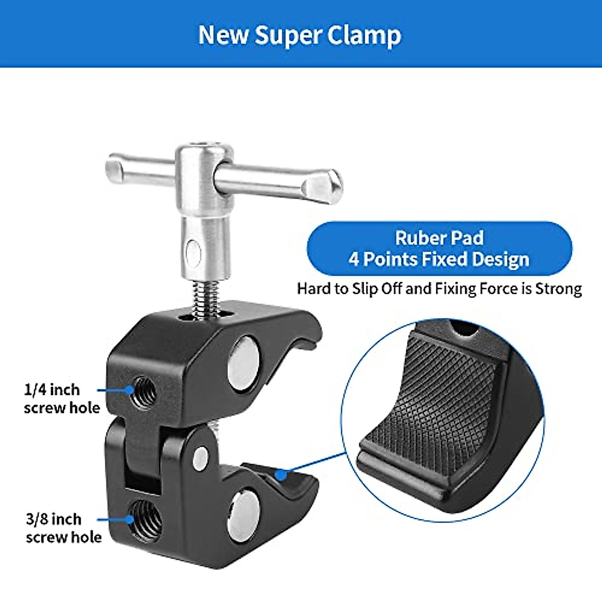 Hemmotop Magic Arm 11 Inches with Super Clamp Articulating Friction Arms for iPhone LCD Monitor Clamp Holder Mounts Kit Adjustable MS01