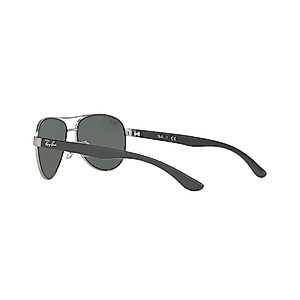 Ray-Ban Men's RB3457 Aviator Sunglasses, Gunmetal/Dark Green, 59 mm
