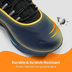 DREAM PAIRS Boys Girls Shoes Kids DuraPlay Tennis Running Athletic Protective Walking Sneakers for Little/Big Kid,Size 5 Big Kid,Dark Blue/Black,SDRS2335K