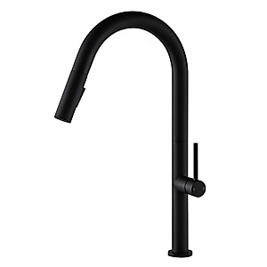 Fine Fixtures Pull Down Single Handle Kitchen Faucet Black