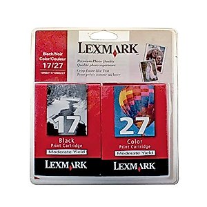 Lexmark Twin Pack #17 Black and #27 Color Print Cartridges-10N0595