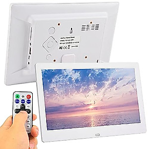 10inch Digital Photo Frame, HD Photo Album Electronic with Remote Controller Function of ElectronicCalendar Ideal for FriendsChildren (US Plug 100‑240V)